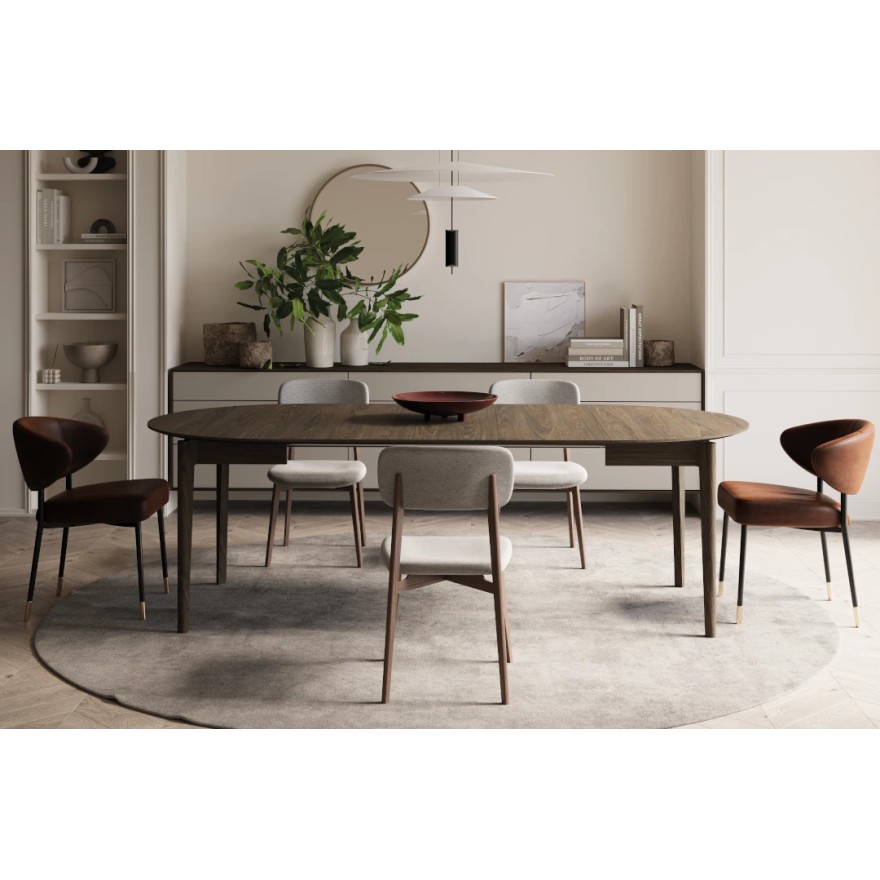 Okrągły stół rozkładany 90-210cm PLOT | Lukmebel